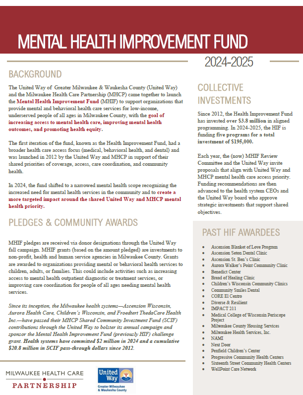 Publications Archive - Milwaukee Health Care Partnership